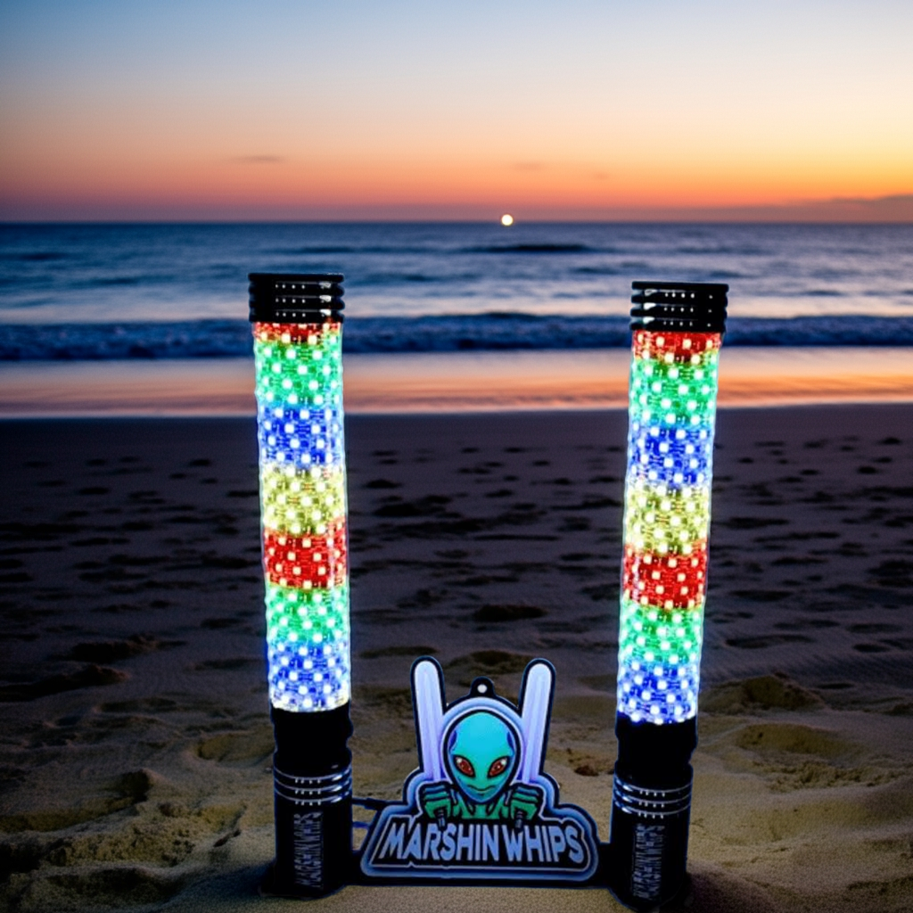 Big Moe 2.0 LED Fat Whip – RGB Magnetic Mount | Marshin Whips