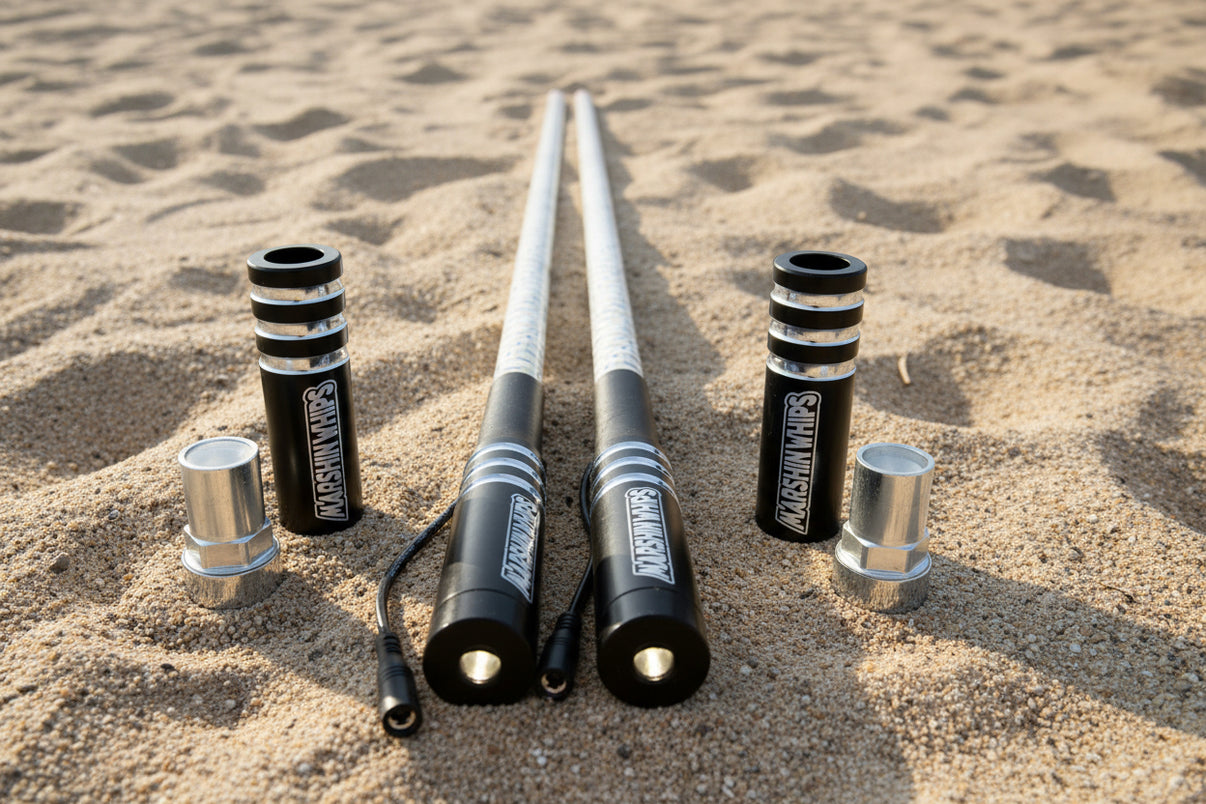 Game Changer Black LED Whip Set | Strong Rod & Versatile | Marshin Whips