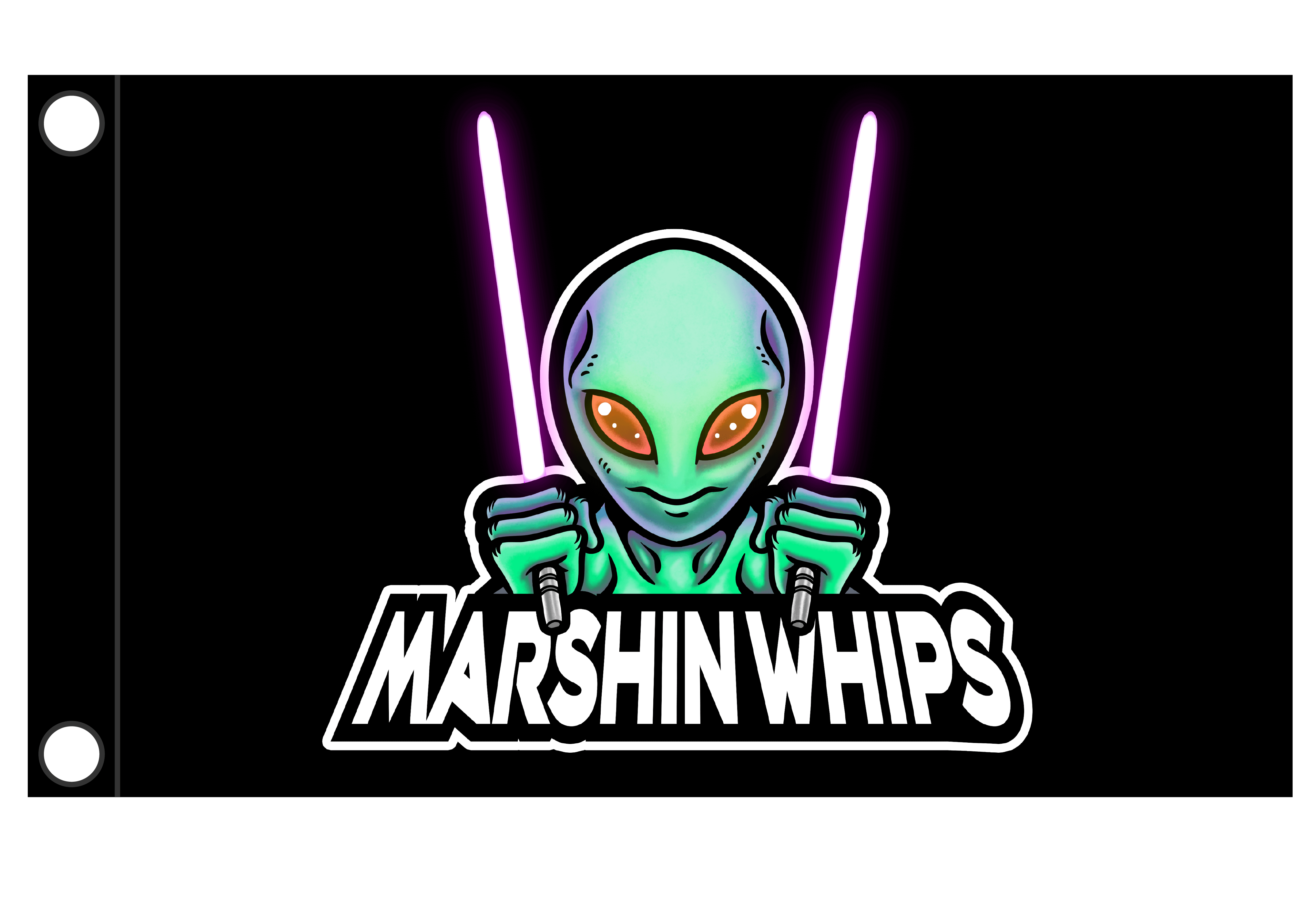 Marshin Whips Single Day Whip Flags