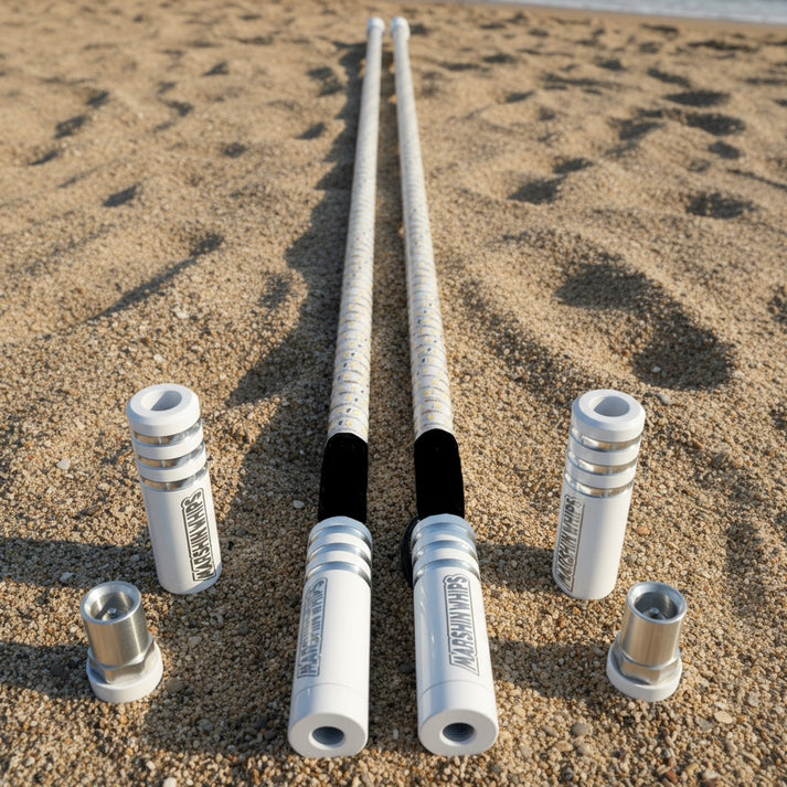 Game Changer White LED Whip Set | Strong Rod & Crisp Light | Marshin Whips