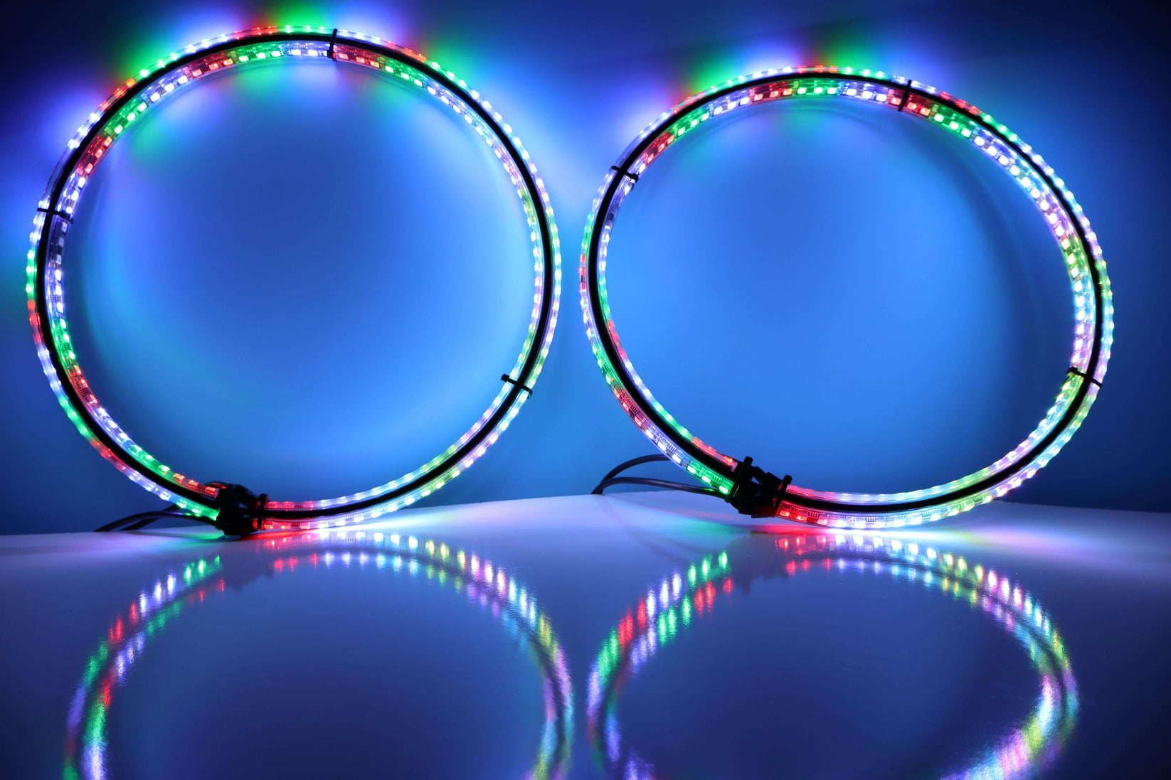 Apollo RGB Wheel Lights Kit (Set of 4) | Harness Included | Marshin Whips